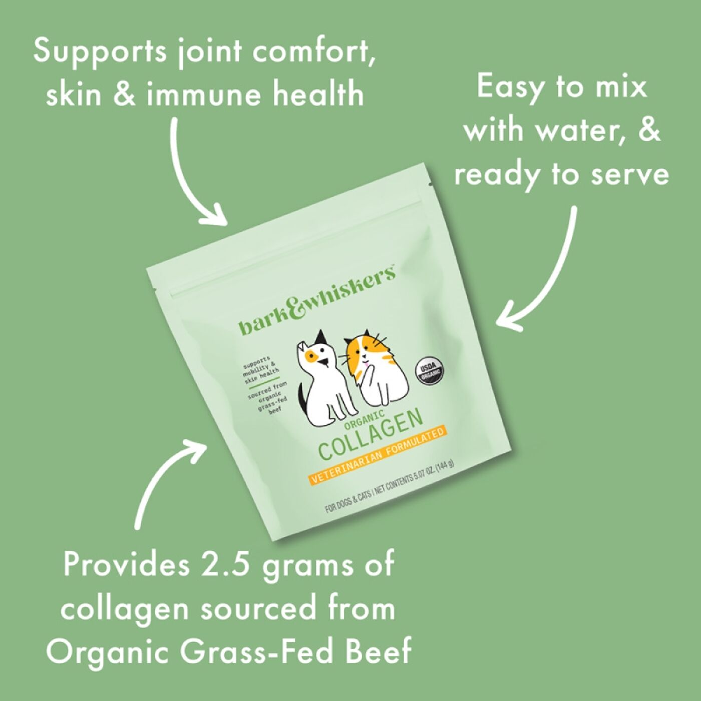 Bark & Whiskers Organic Collagen Supplement For Cats & Dogs in UAE ...