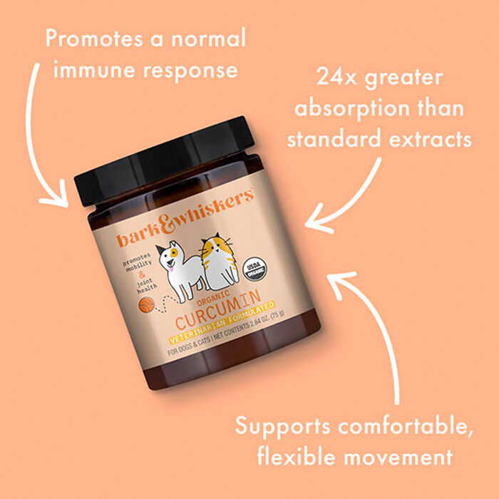 Bark & Whiskers (Dr Mercola's) Organic Curcumin Extract For Dogs and ...